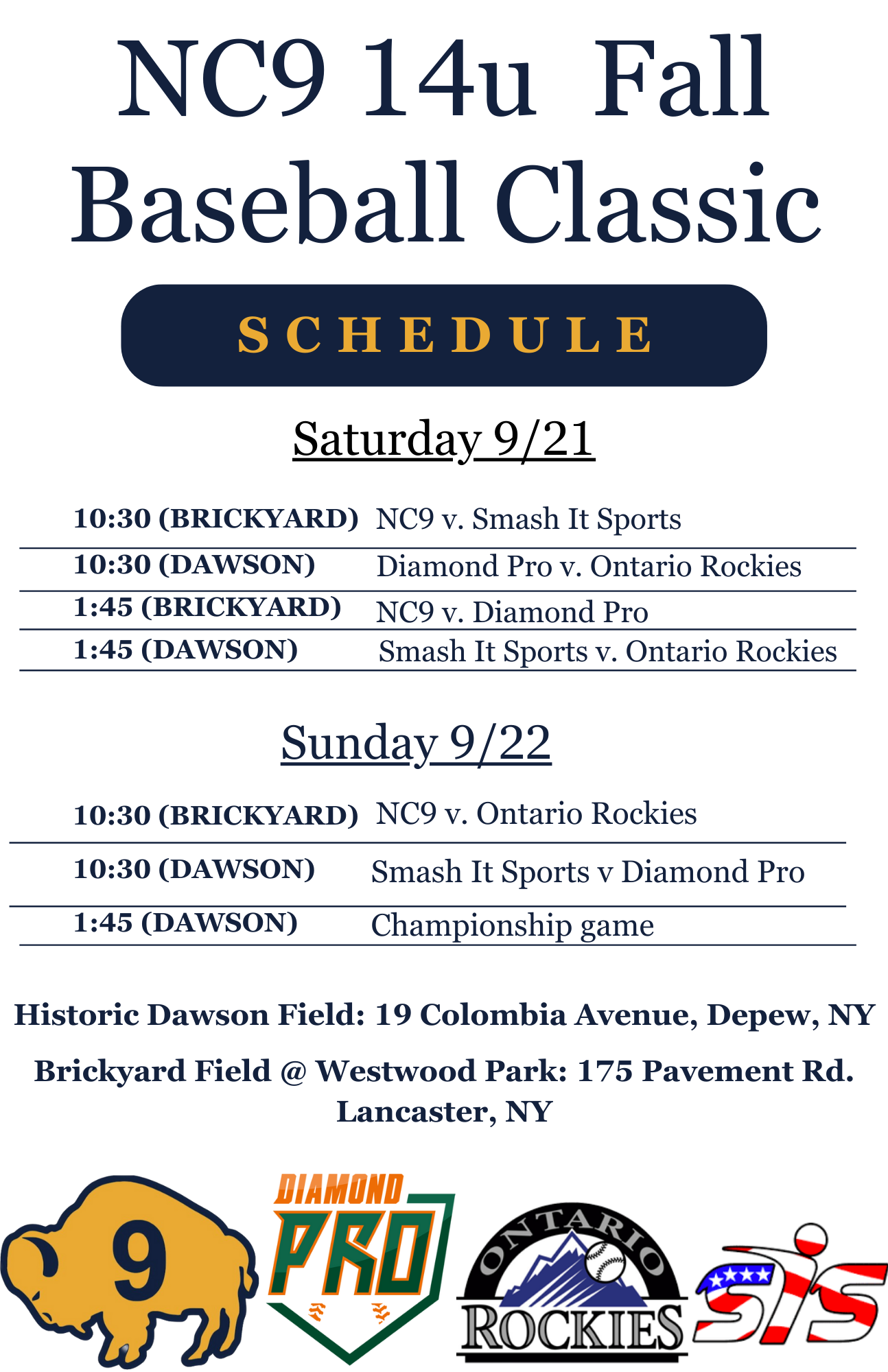 Nickel City Nine Baseball LLC.